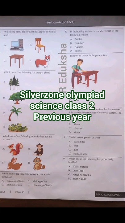 silverzone olympiad science class 2 sample paper ( previous year ...