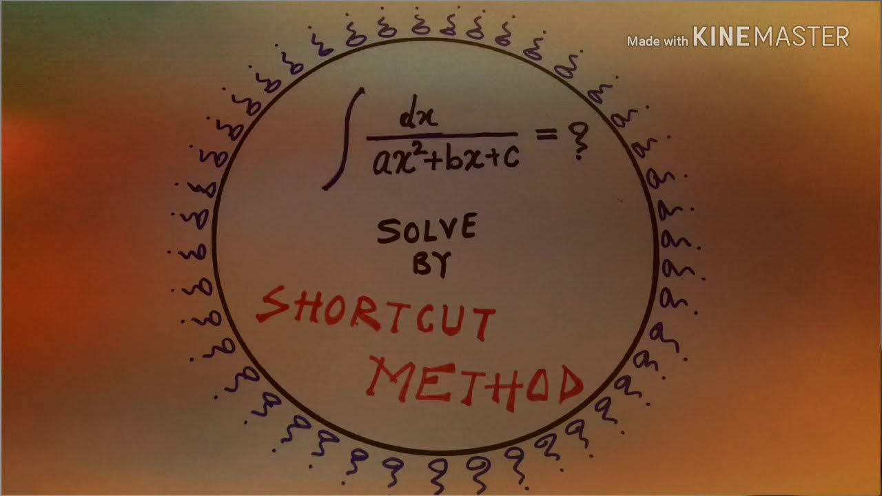 #SHORTCUT TRICK FOR INTEGRATION / SOLUTION OF AN INTEGRAL WITHIN 15 ...