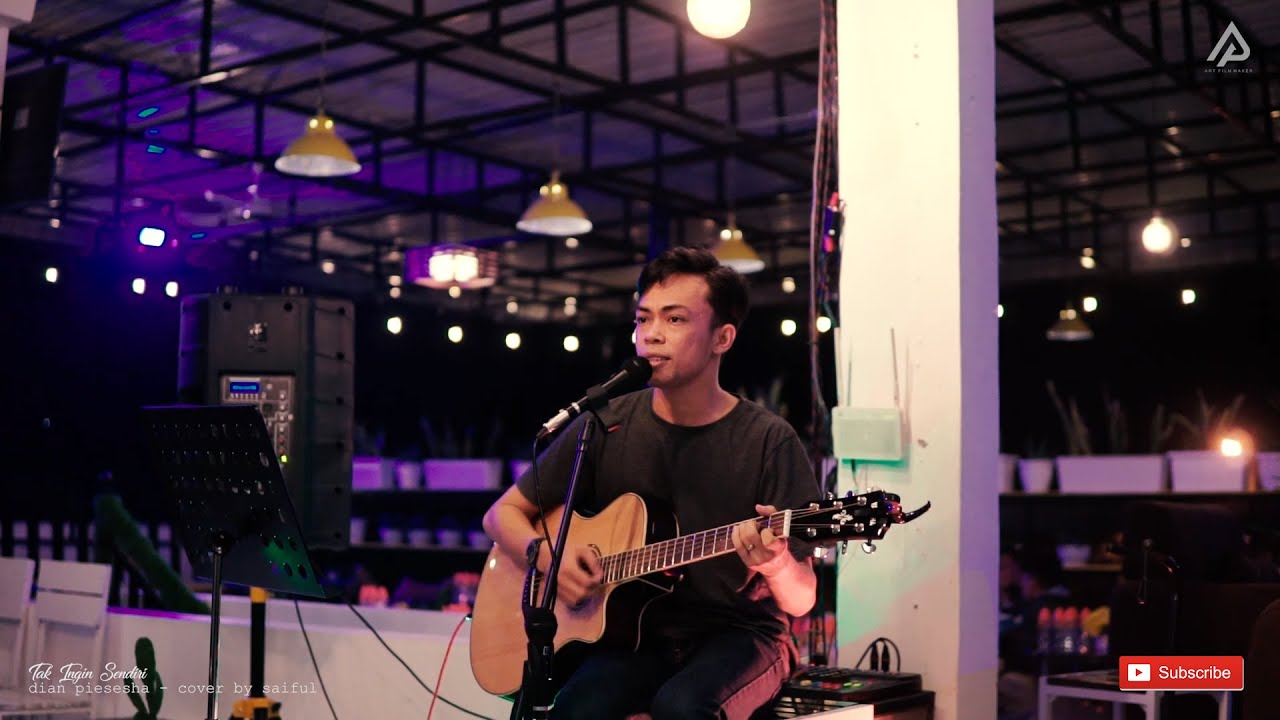 Tak Ingin Sendiri - Dian Piesesha ( cover ) by Saiful - live in Kutakoffee - YouTube