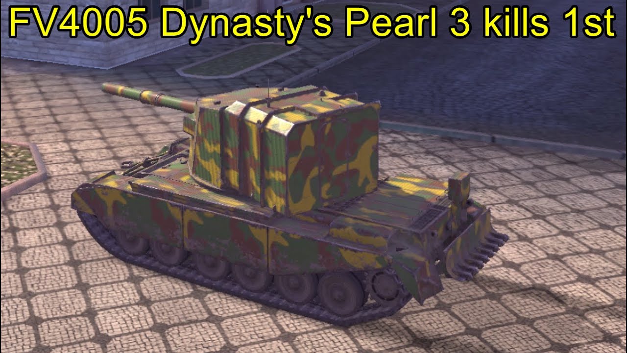 FV4005 Dynasty's Pearl 3 kills 1st ╬ WoT Blitz Replays. - YouTube
