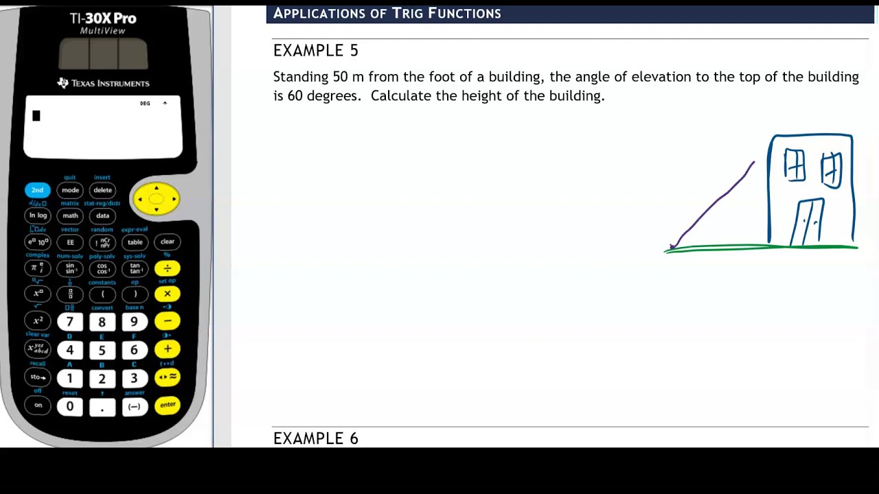 MAT 021 Trig Applications Example 5 - YouTube