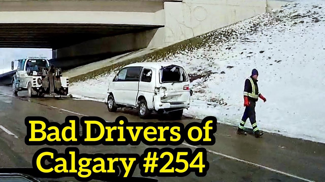 Bad Drivers of Calgary #254 - Super Slippery and Windy Conditions - YouTube