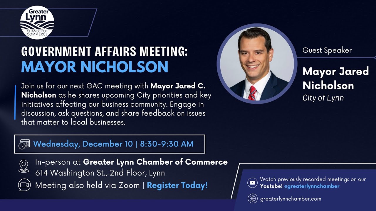 GAC Meeting with Mayor Jared Nicholson, City of Lynn. 12-10-25 - YouTube