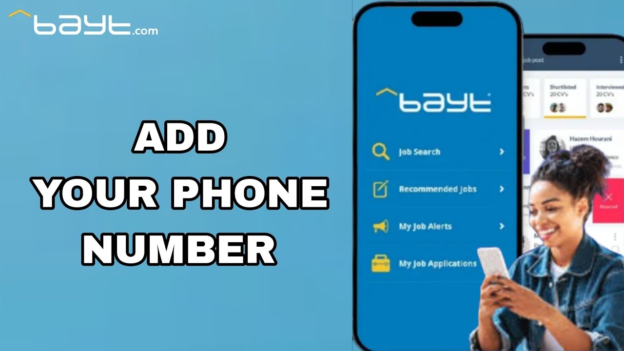 How To Add Your Phone Number On Bayt.com App | Step By Step - YouTube