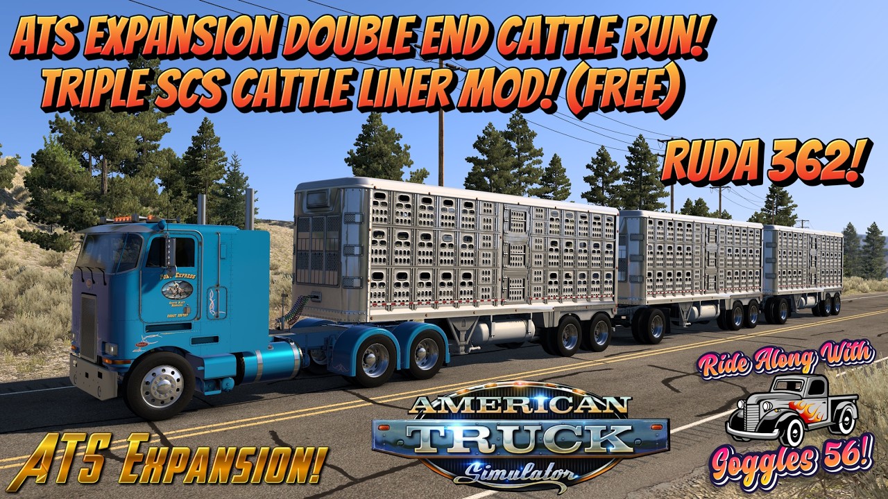 ATS Expansion Double End Cattle Haul! Triple Livestock Trailer! Ruda ...