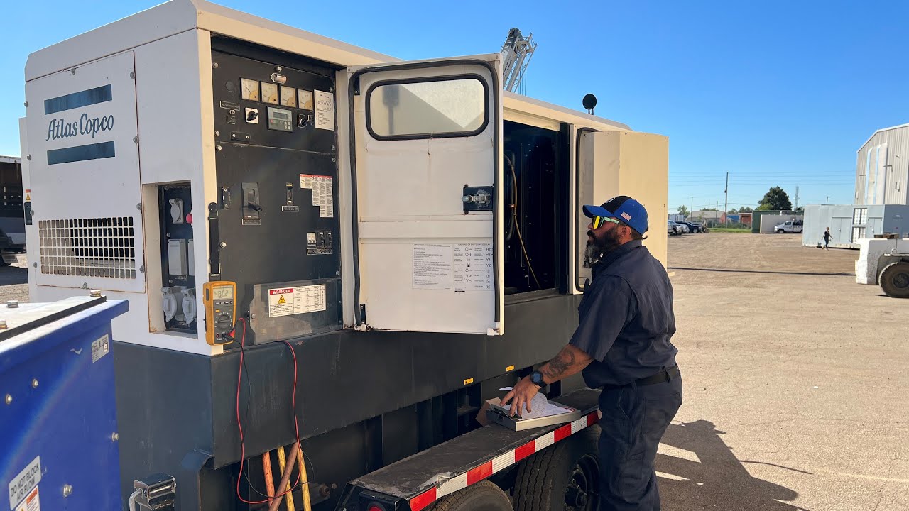 Load Test: Atlas Copco 120 kW Portable Diesel Generator - YouTube