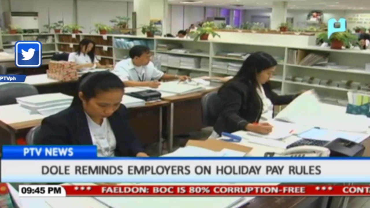 DOLE reminds employers on Holiday Pay Rules - YouTube