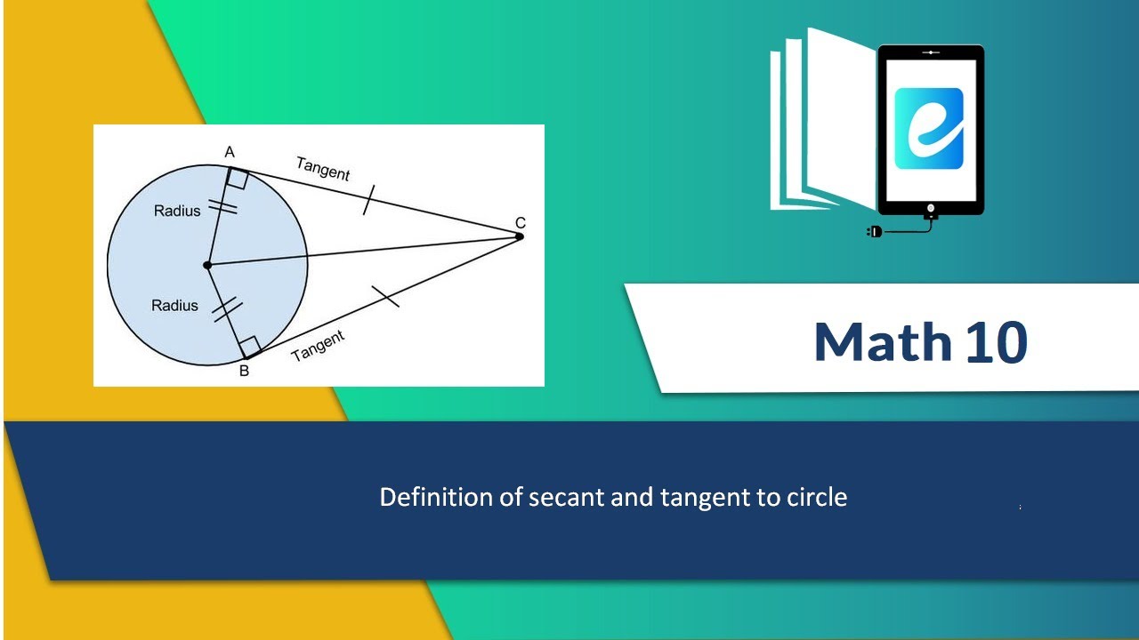 10. Definition of secant and tangent to circle - YouTube