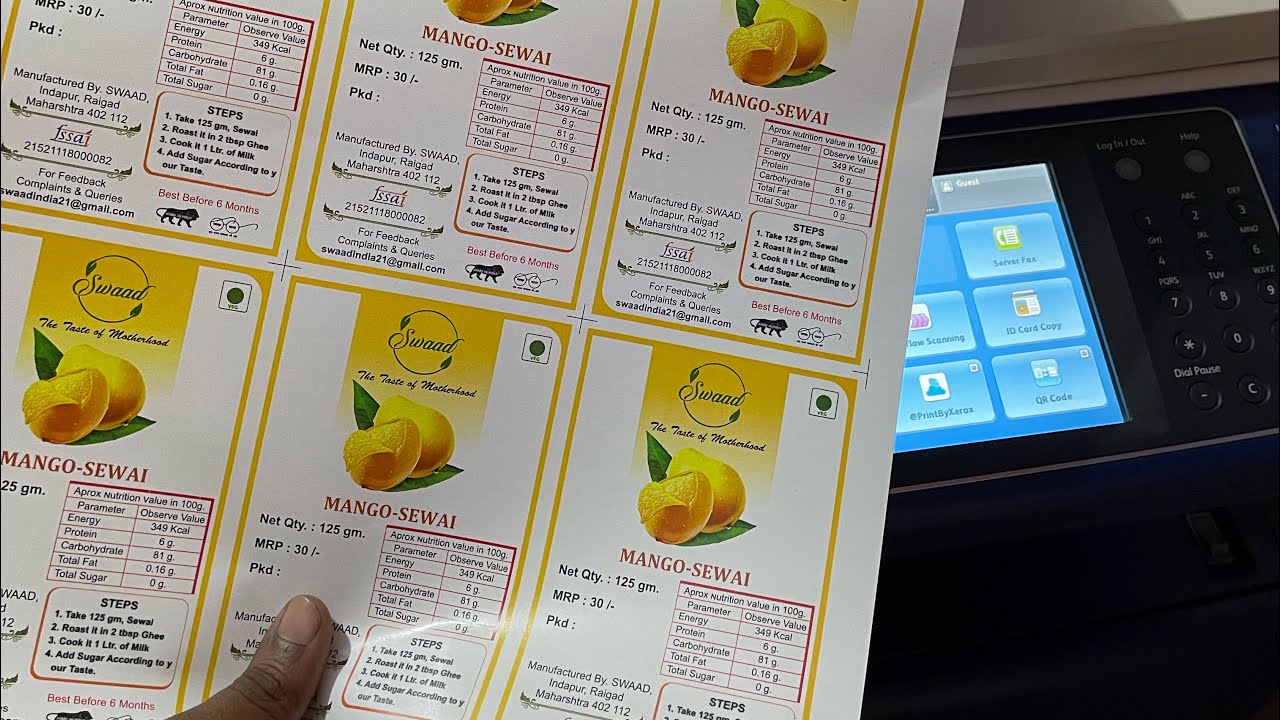 High gloss sticker Printing | 12x18 | #xerox 7845 - YouTube