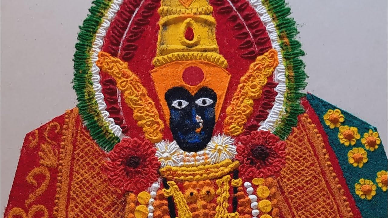 Mahalaxmi rangoli | ambabai chi rangoli | sopi mahalaxmi rangoli ...