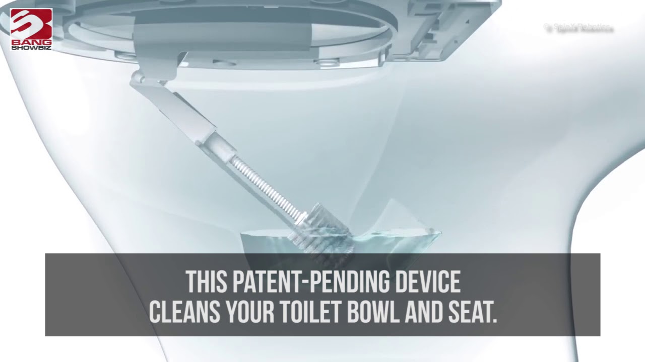 The Spinx - the world's first toilet cleaning robot - YouTube