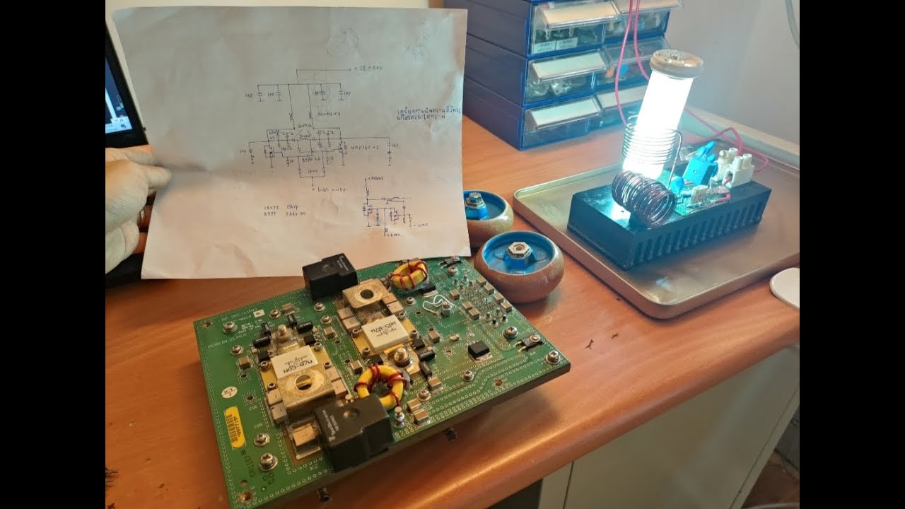 Inductively coupled plasma RF generator board - YouTube