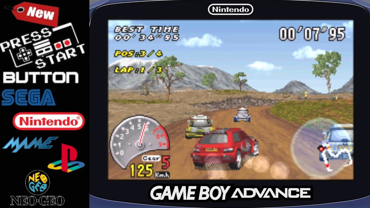 New Press Start Button - V RALLY 3 sur Game Boy Advance - YouTube