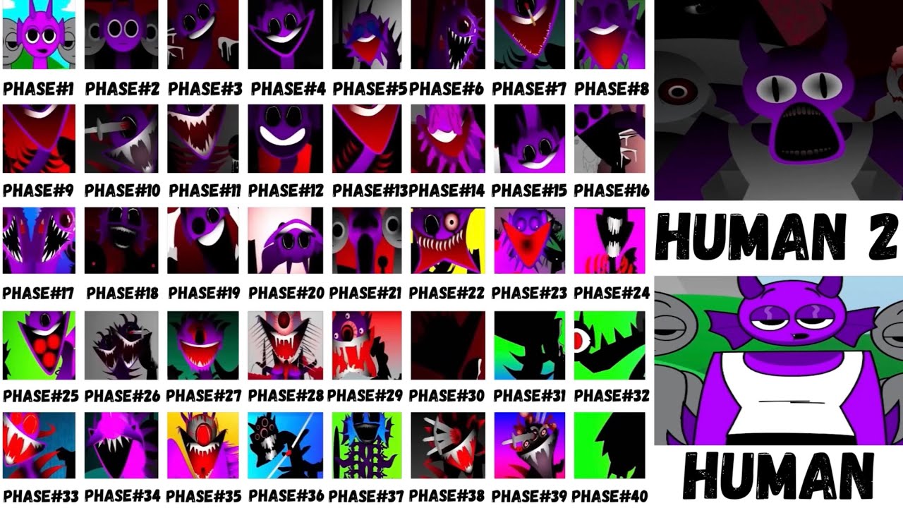 Incredibox Sprunki - Phases 1- 40 But Humen, 2 - All Characters (BONUS ...