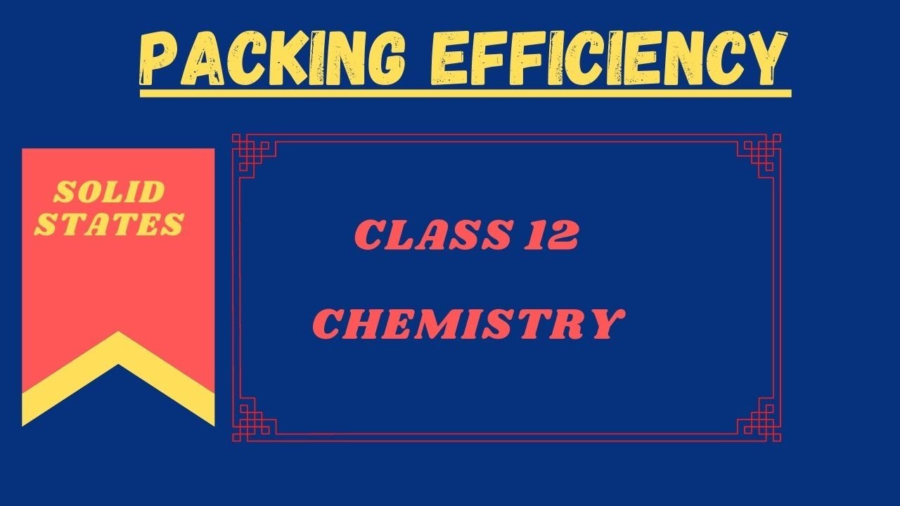 Packing Efficiency In hcp and ccp /Body centred cubic structures/Simple ...