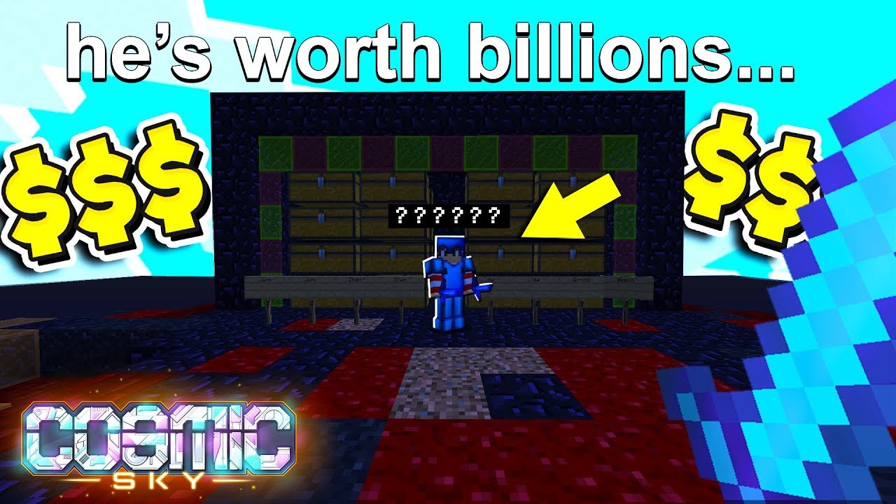 THIS PLAYER IS WORTH BILLIONS AND HERE'S WHY... | Minecraft Skyblock ...