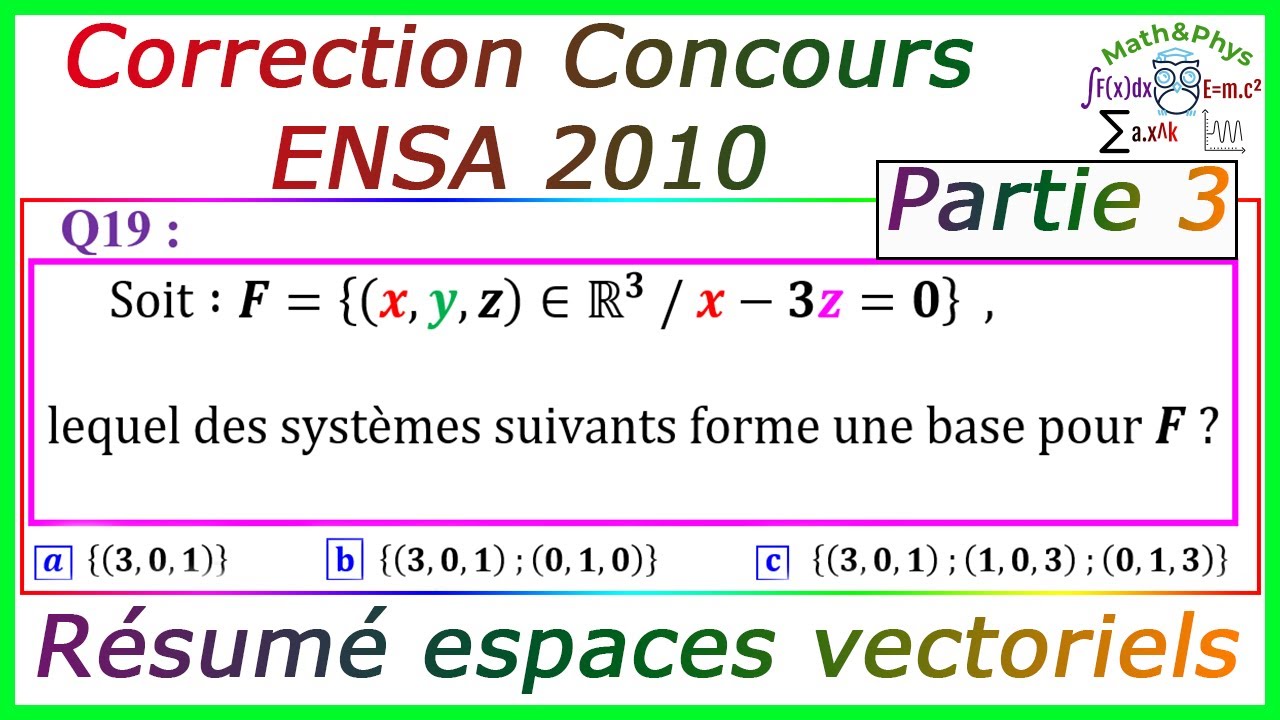 Concours ENSA - Correction Concours ENSA - Concours ENSA 2010 - 3/4 ...