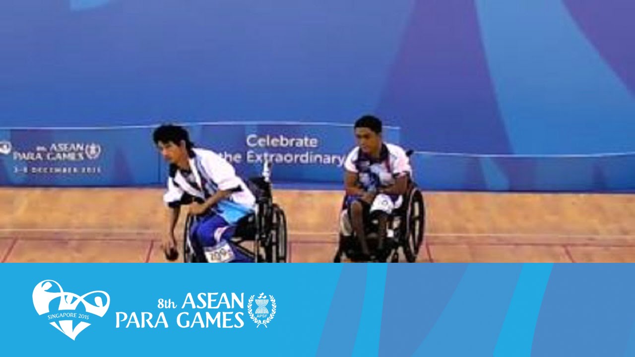 Boccia Individual BC2 Final (Day 4) | 8th ASEAN Para Games 2015 - YouTube