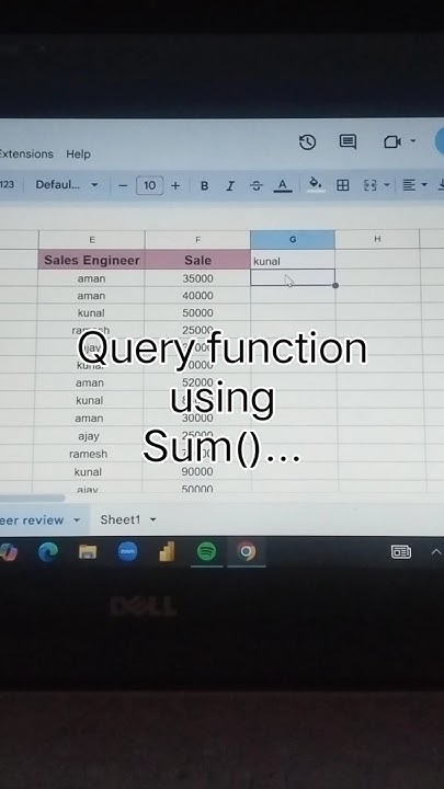 query function with sum()... - YouTube