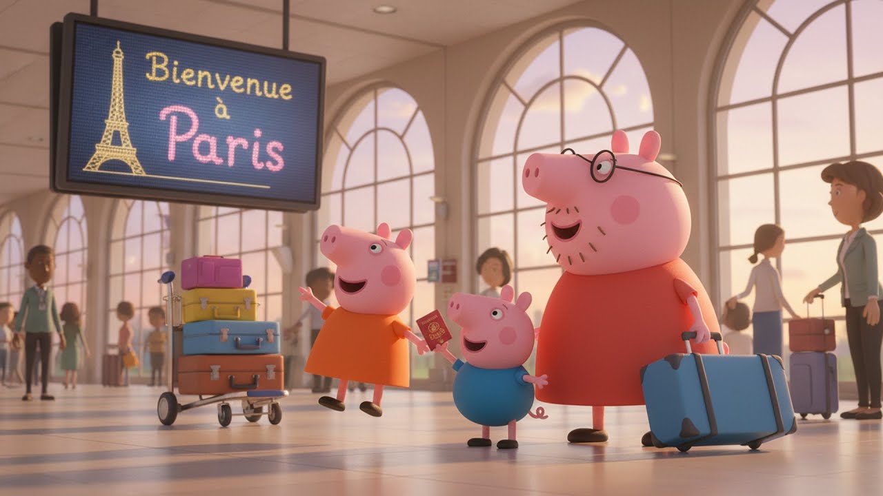 Peppa’s Paris Travel Day – Fun Family Journey - YouTube