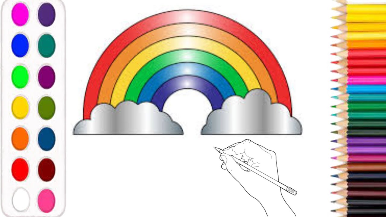 How To Draw A Rainbow For Kids Step By Step|Easy Rainbow Drawing| How ...