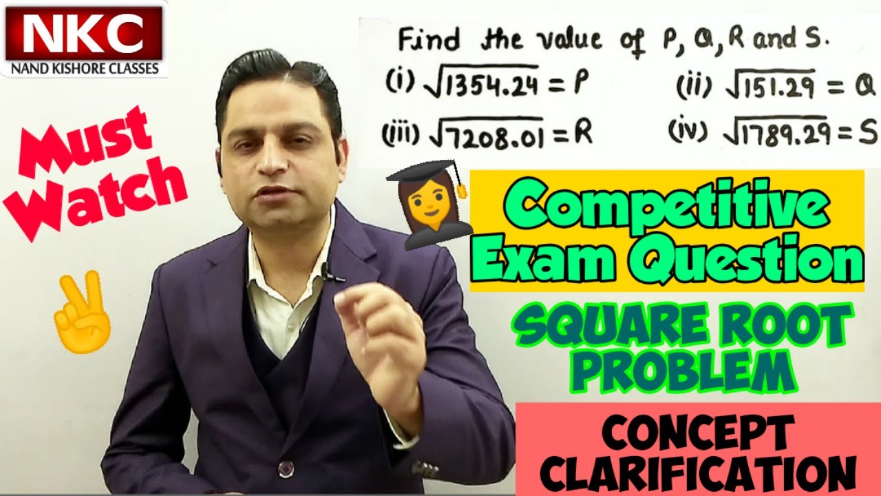 Square Root Problem of Decimal Numbers| Competitive Exam Question ...