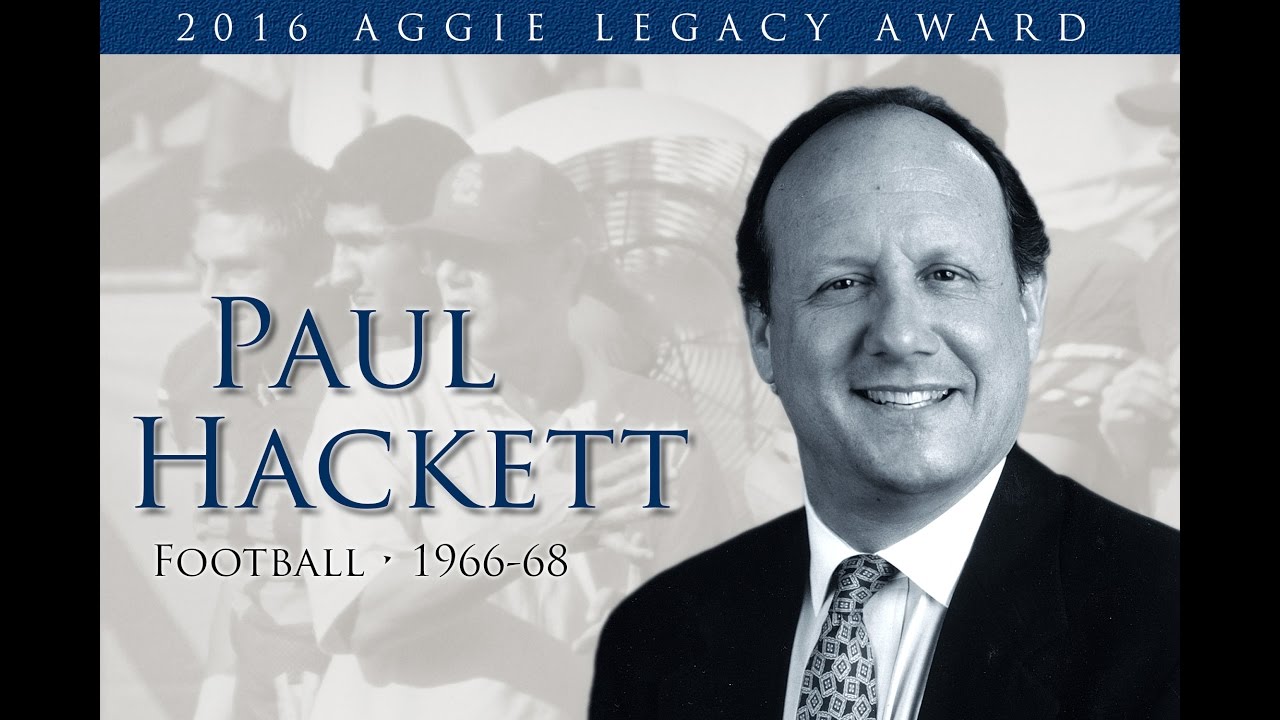Paul Hackett - 2016 Aggie Legacy Award - YouTube