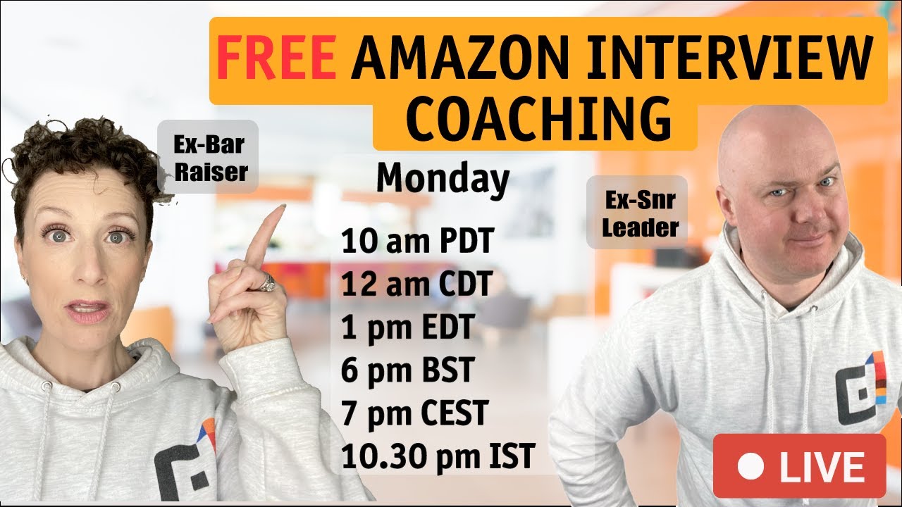 Free Live Interview Coaching From An Ex- Amazon Bar Raiser & Senior ...