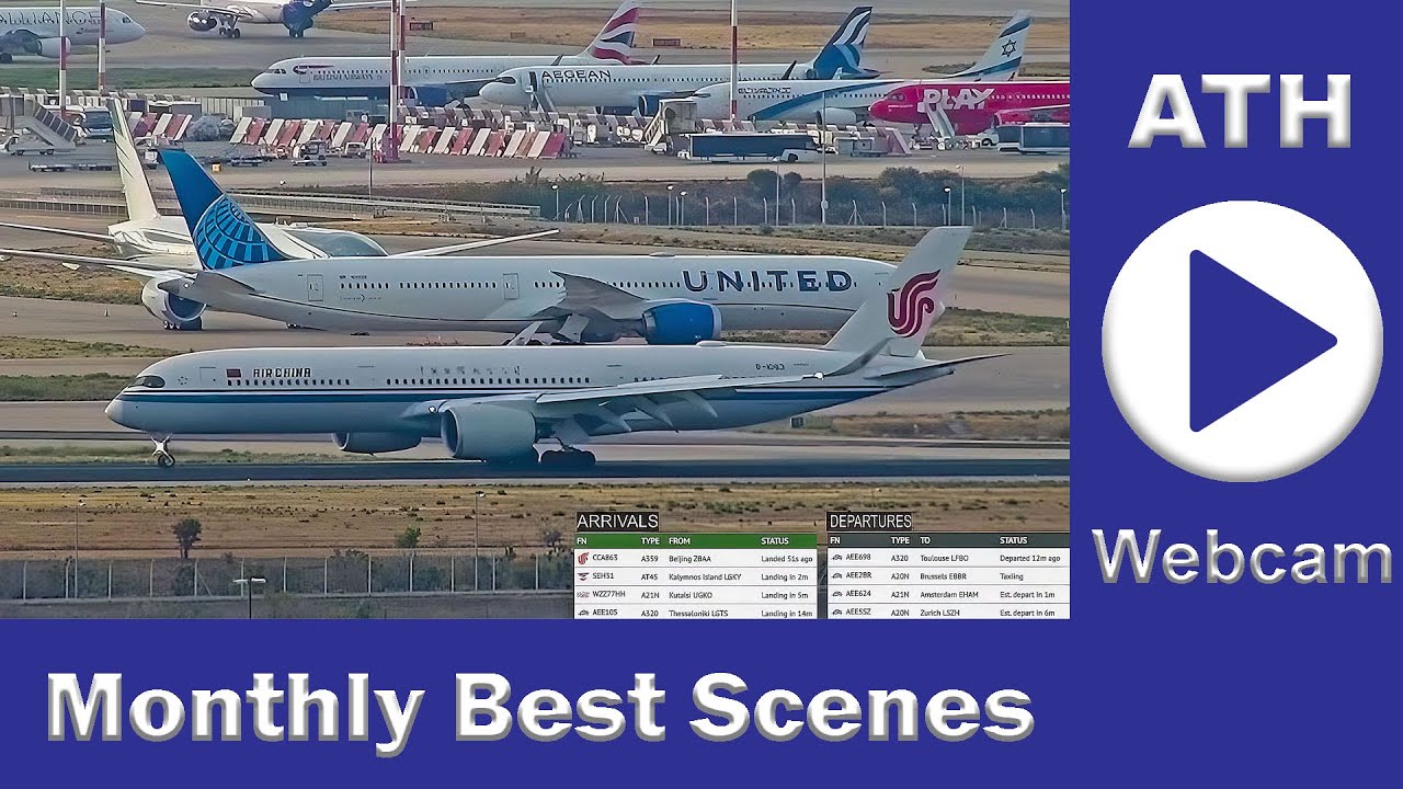 Top Action Scenes from Athens Airport Webcam - September 2024 - YouTube