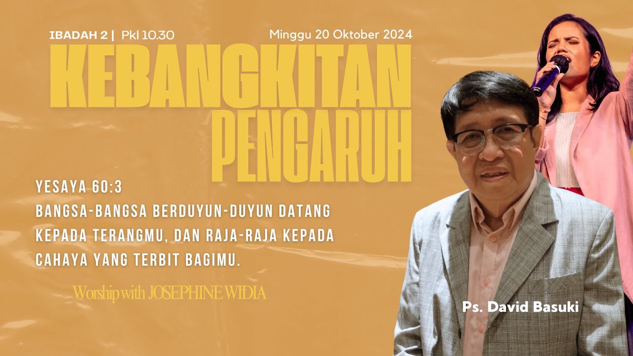 Ibadah Raya 2 - (Pdt. David Basuki) - 20 Oktober 2024 - Live Streaming ...