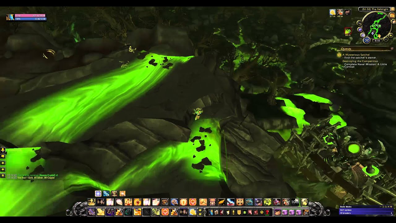 Where is Fel Tainted Apexis Formation Treasure WoW - YouTube