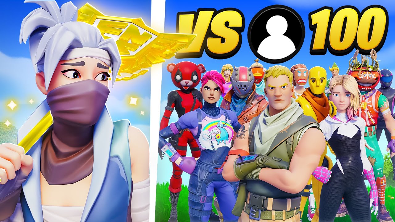 FNCS Winner VS 100 Players! - YouTube