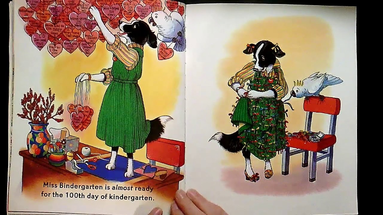 Miss Bindergarten Celebrates the 100th Day of Kindergarten - YouTube