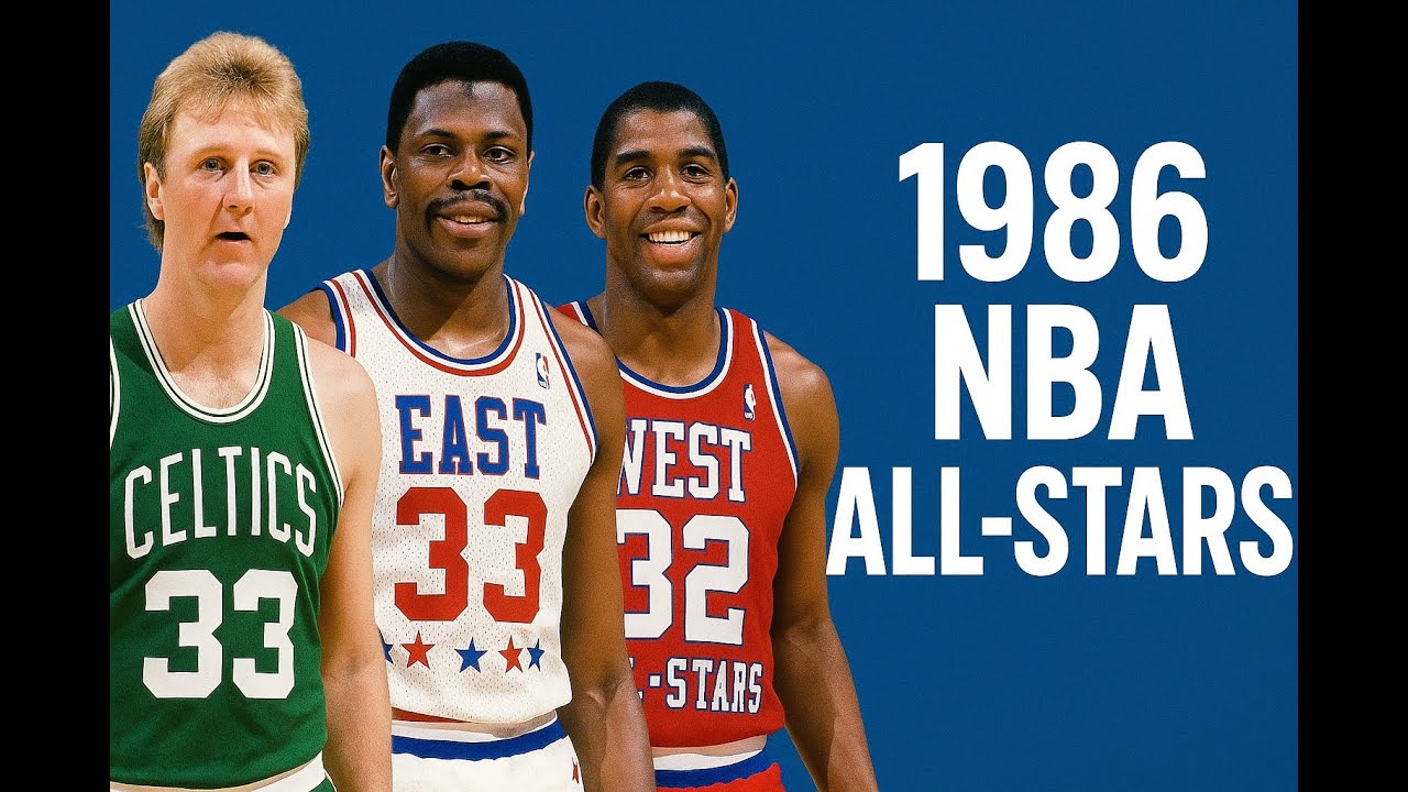 1986 NBA All-Star Game — Warm-Ups & Off-Court Interviews - YouTube