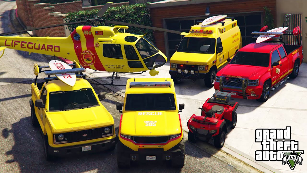 GTA 5 - Stealing Los Santos Lifeguard Vehicles With Franklin! | (GTA V ...