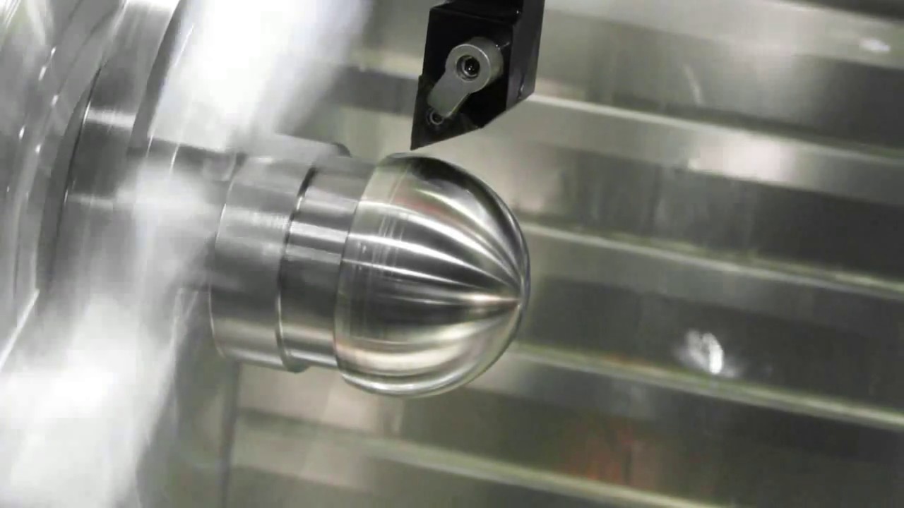 QuickTech S32-ATM Mill/Turn Center Machining a Hip Ball Joint - YouTube