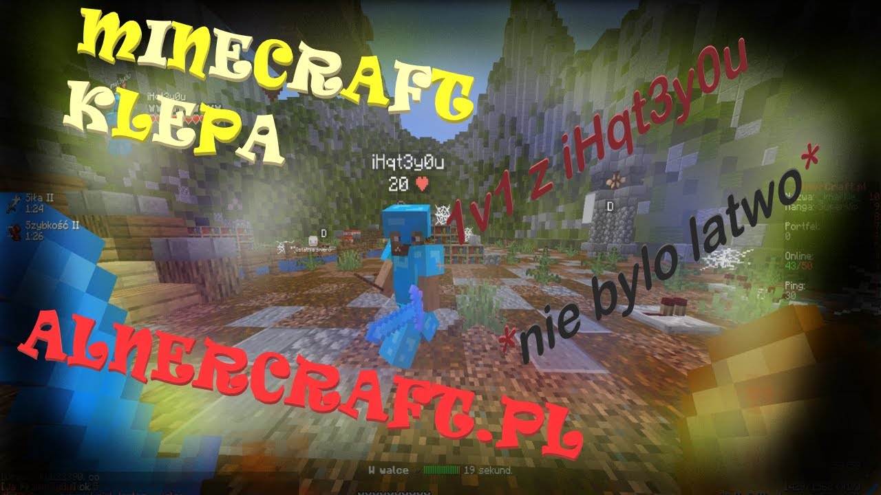 Minecraft Klepa 1v1 z iHqt3y0u! *było ciężko* | Alnercraft.pl PvP 1.14. ...