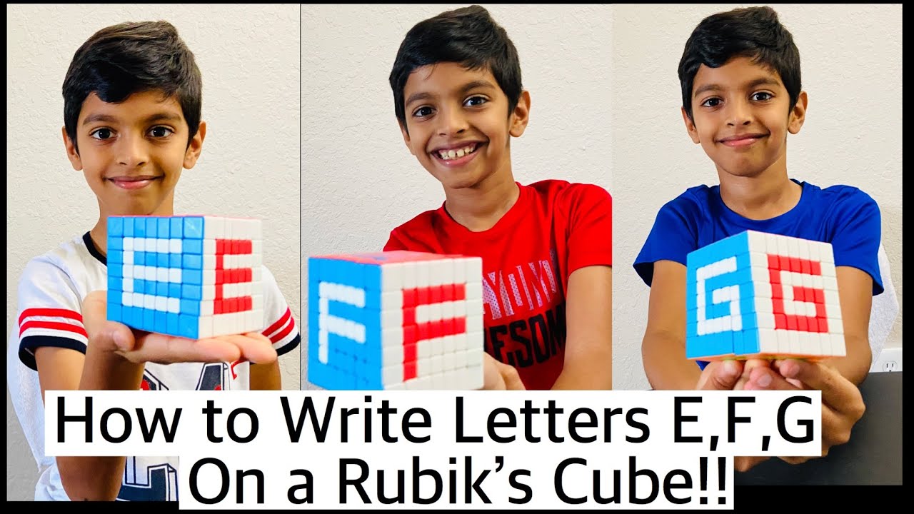 How to make letters E,F,G on Rubik's Cube | Rubik’s Cube Patterns | 7x7 ...