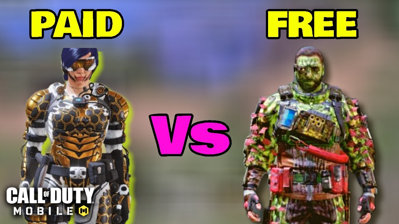 FREE SKIN vs PAID SKIN Characters In COD MOBILE | CALL OF DUTY MOBILE ...