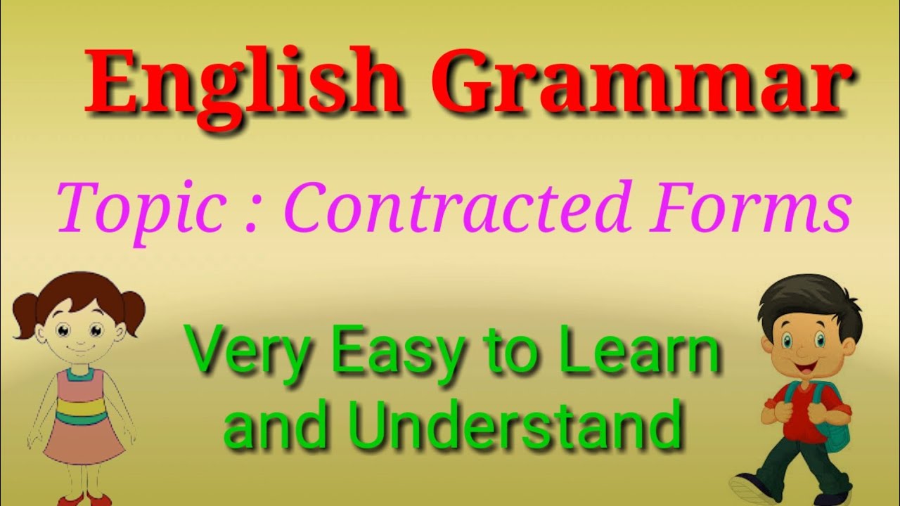 English Contracted Form इंग्रजी संक्षिप्त रूप - YouTube