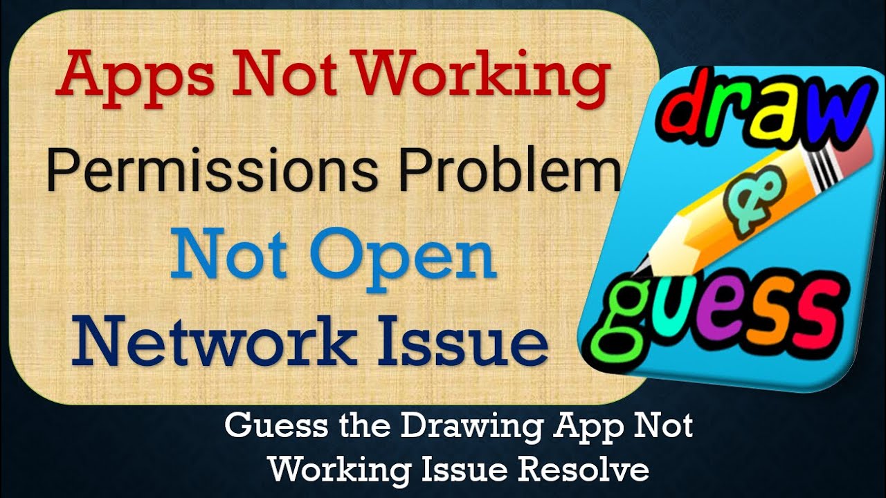 How To Fix Guess the Drawing App not working | Loading Problem | Space ...
