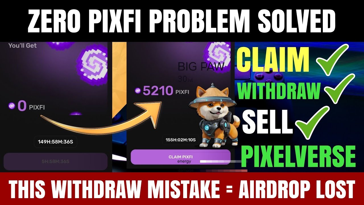 Pixelverse Airdrop || PIXFI token Claim withdraw and sell on exchanges ...