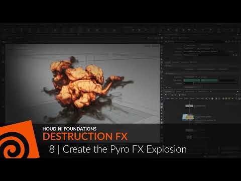 Houdini Foundations | Destruction FX 08 | Create the PyroFX Explosion - YouTube