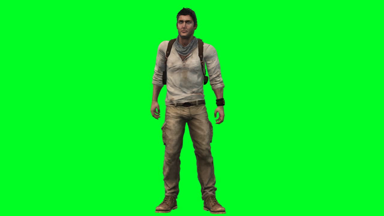 nathan drake idle animated front Uncharted chroma - YouTube