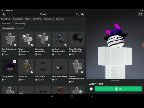 Roblox new "Zizzy Head" - YouTube