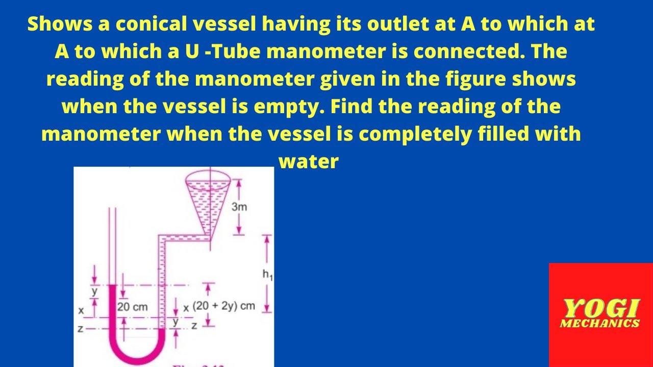 Question based on u tube manometer - YouTube