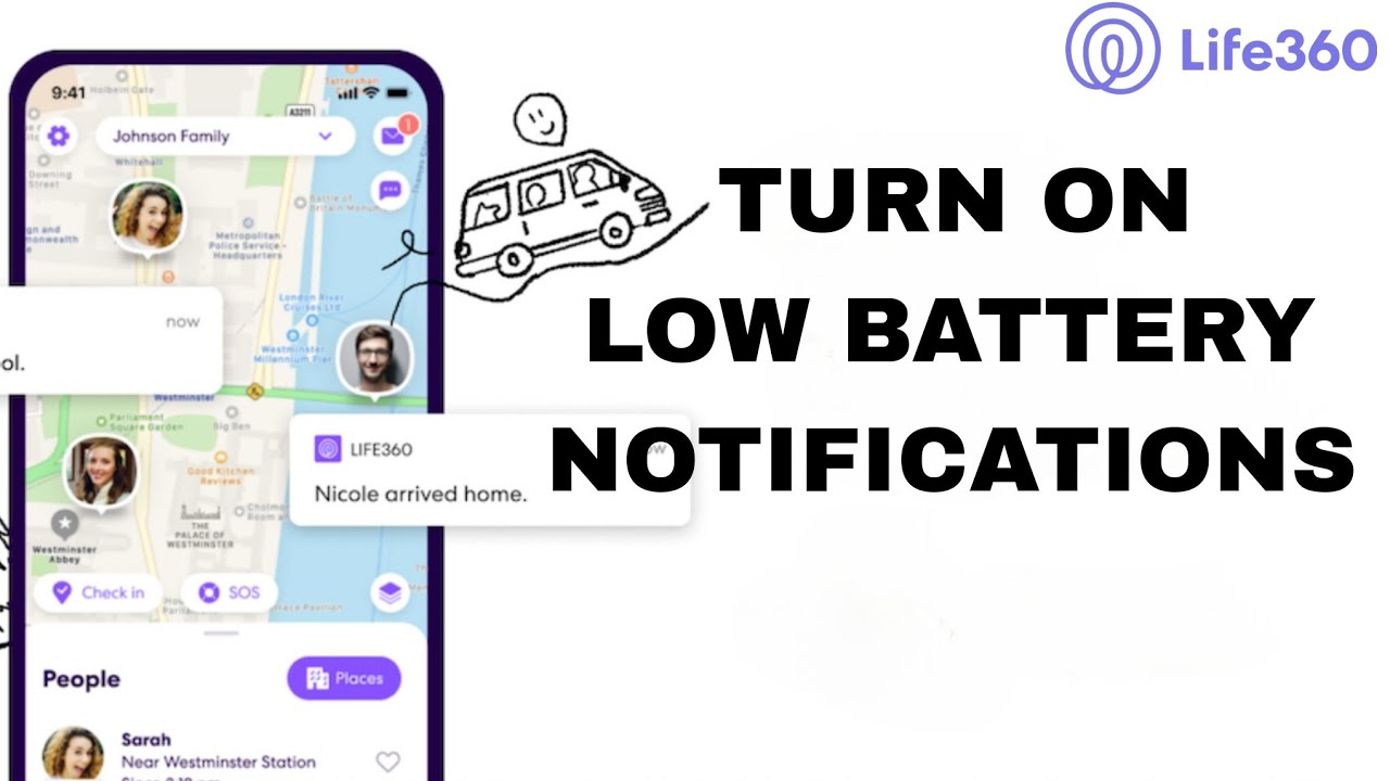 How To Turn On Low Battery Notifications On Life360 App - YouTube