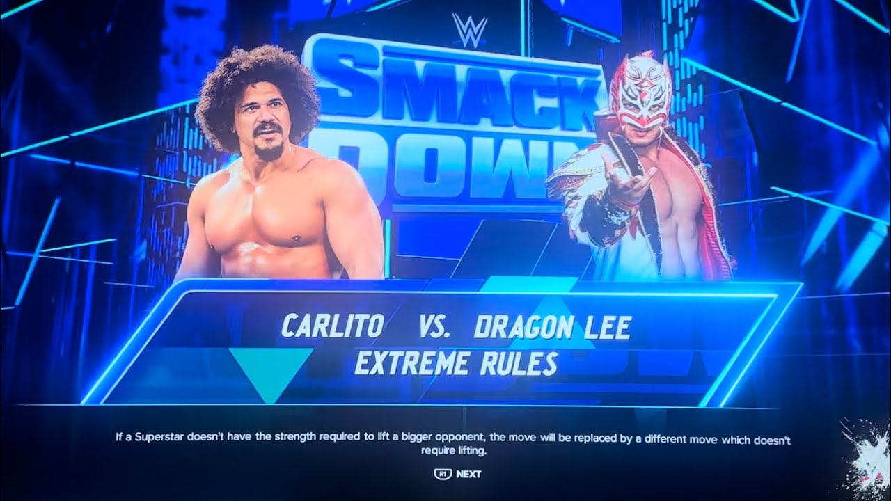 CARLITO VS DRAGON LEE IN A EXTREME RULES - YouTube
