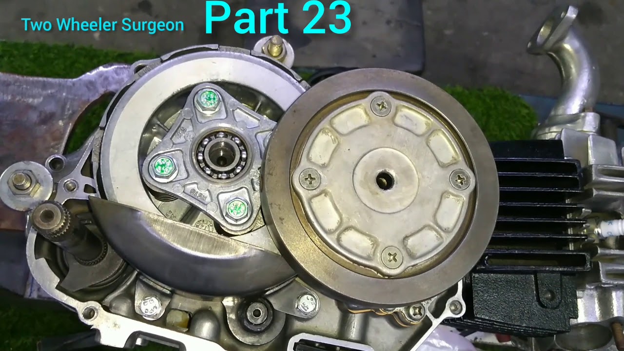 Hero honda splendor how to change clutch case packing and fitting - YouTube