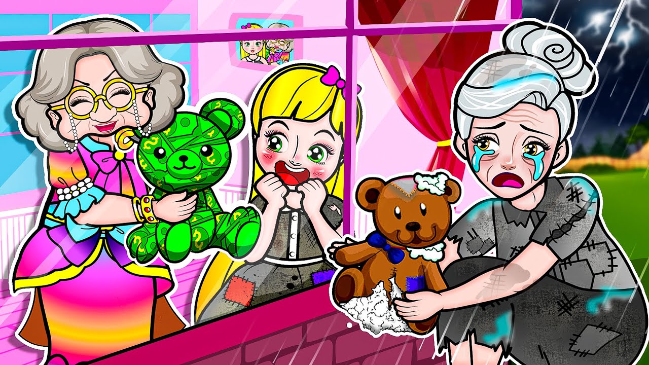[🐾paper dolls🐾] Rich vs Poor Friend Rapunzel and Gift From Grandmother ...